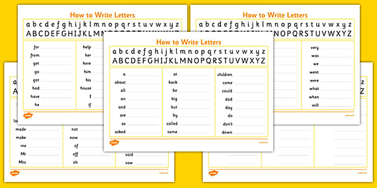 Handwriting Strip With High Frequency Words Practice