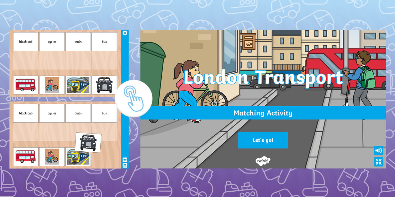 London Transport Interactive Matching Activity - Twinkl