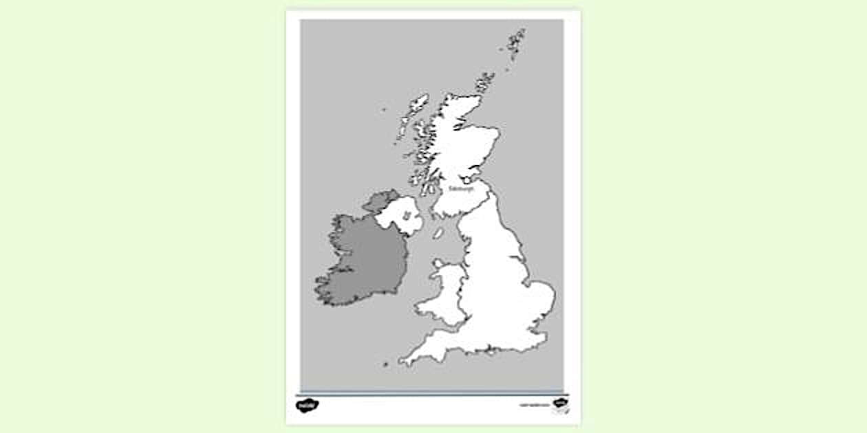 United Kingdom & Edinburgh Map Colouring | Colouring Sheets