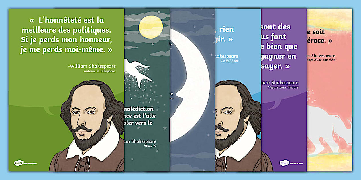 Citations de Shakespeare - posters (Teacher-Made) - Twinkl