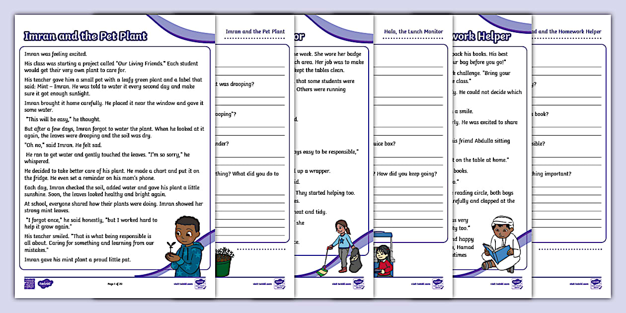 Values Stories - Responsibility (teacher made) - Twinkl