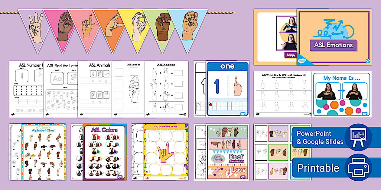 Free ASL Worksheets Pack for Kids | Twinkl USA - Twinkl