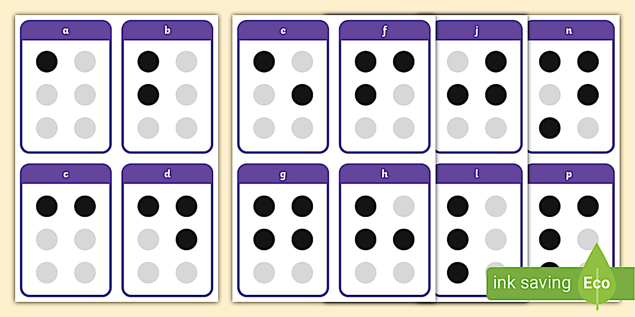 Editable Braille Flash Cards (teacher made) - Twinkl