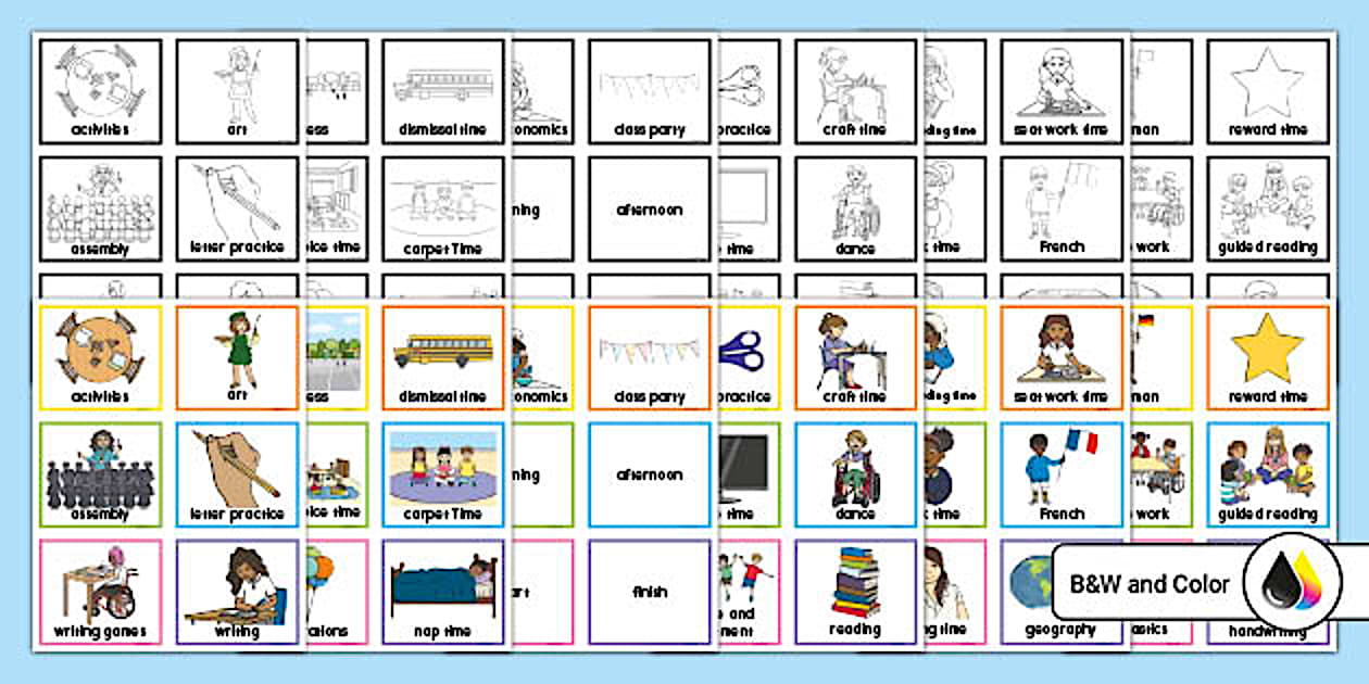 Visual Schedule Cards for Special Education| Twinkl USA