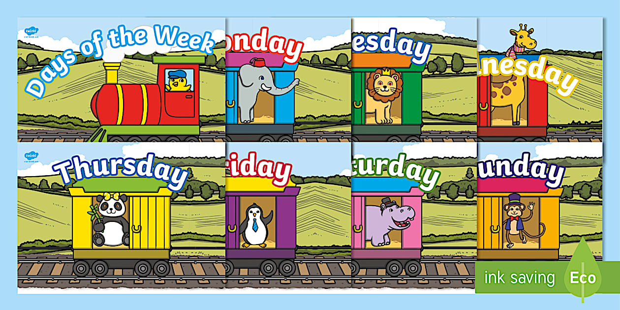 👉 Days of the Week on Train | Poster | KS1 Resources