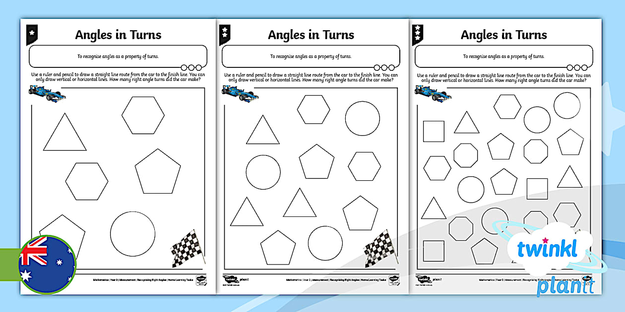 Year 3 Measurement: Recognising Angles Home Learning Tasks