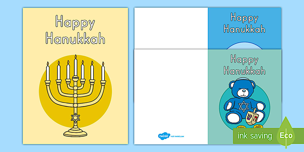 Printable Hanukkah Greeting Cards for Kids | Twinkl USA