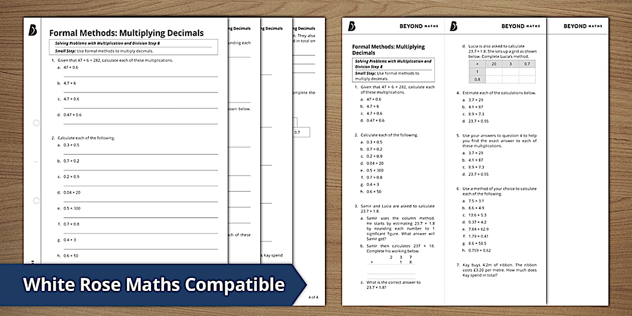 👉 Formal Methods: Multiply Decimals - Twinkl