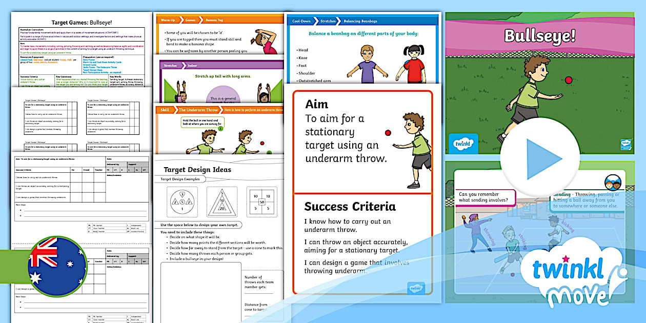 Move PE Target Games Lesson 2: Bullseye! (teacher made)