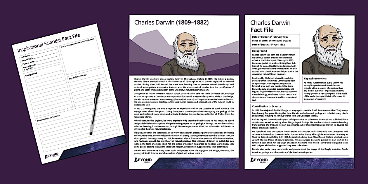 Charles Darwin Influential Scientist Poster