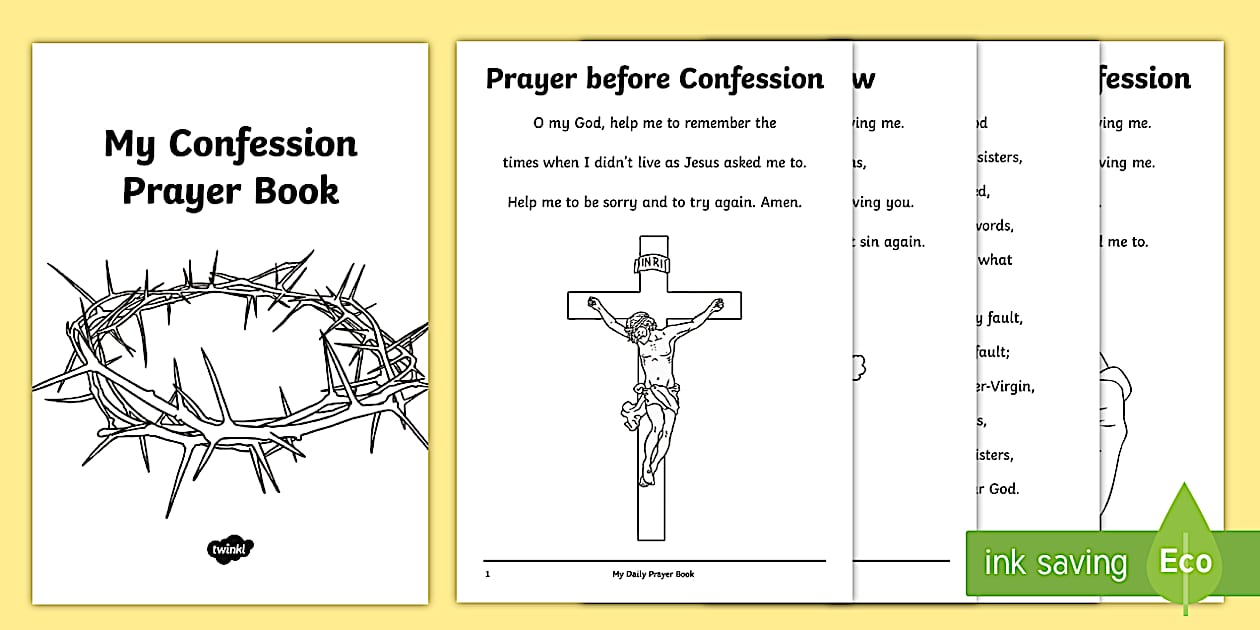 Roman Catholic Confession Prayer Book Print-Out - Twinkl