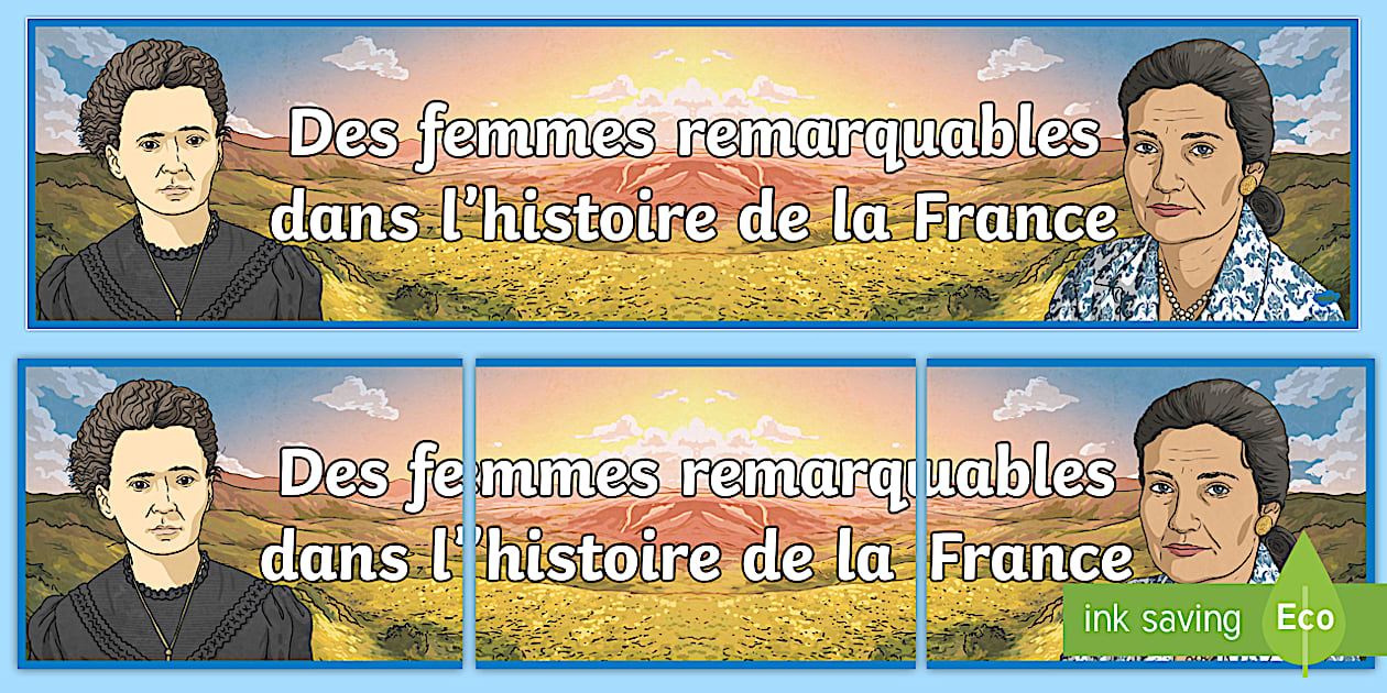 Banderole d'affichage : Des femmes remarquables dans l'histoire de la ...