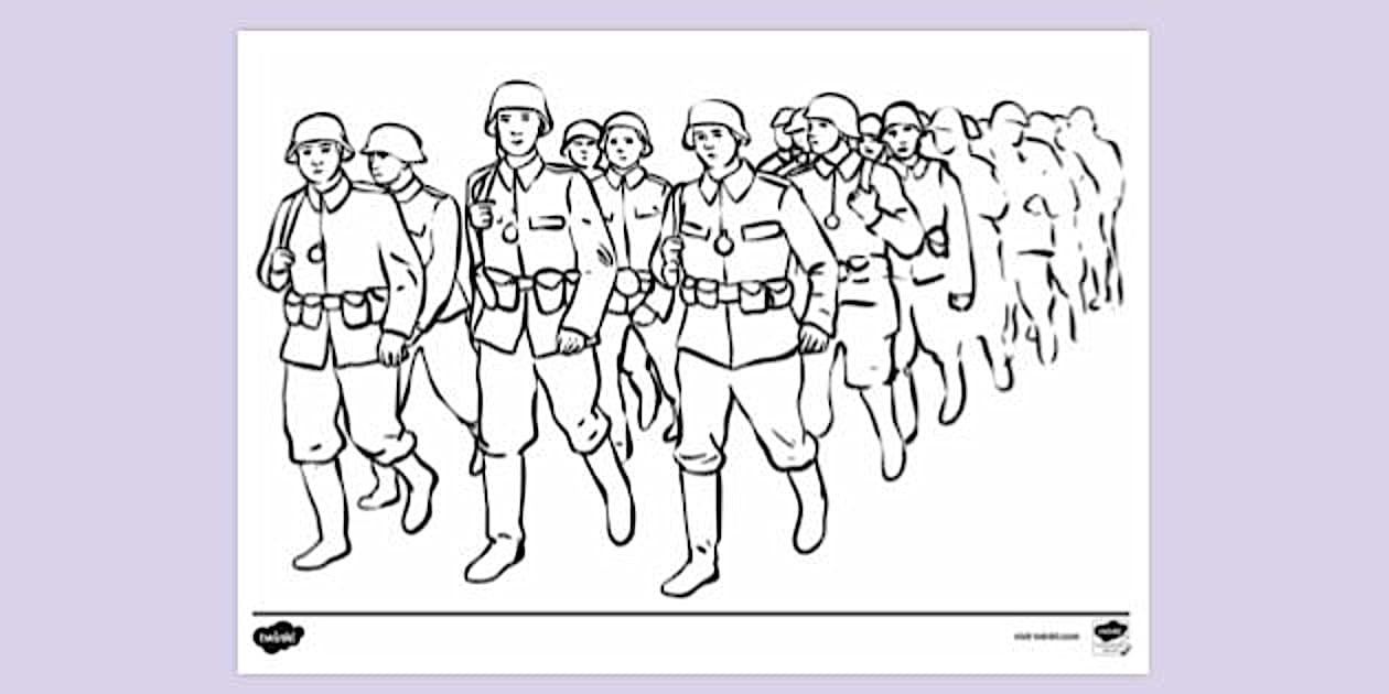 Printable Army Colouring Page | Colouring Sheets - Twinkl