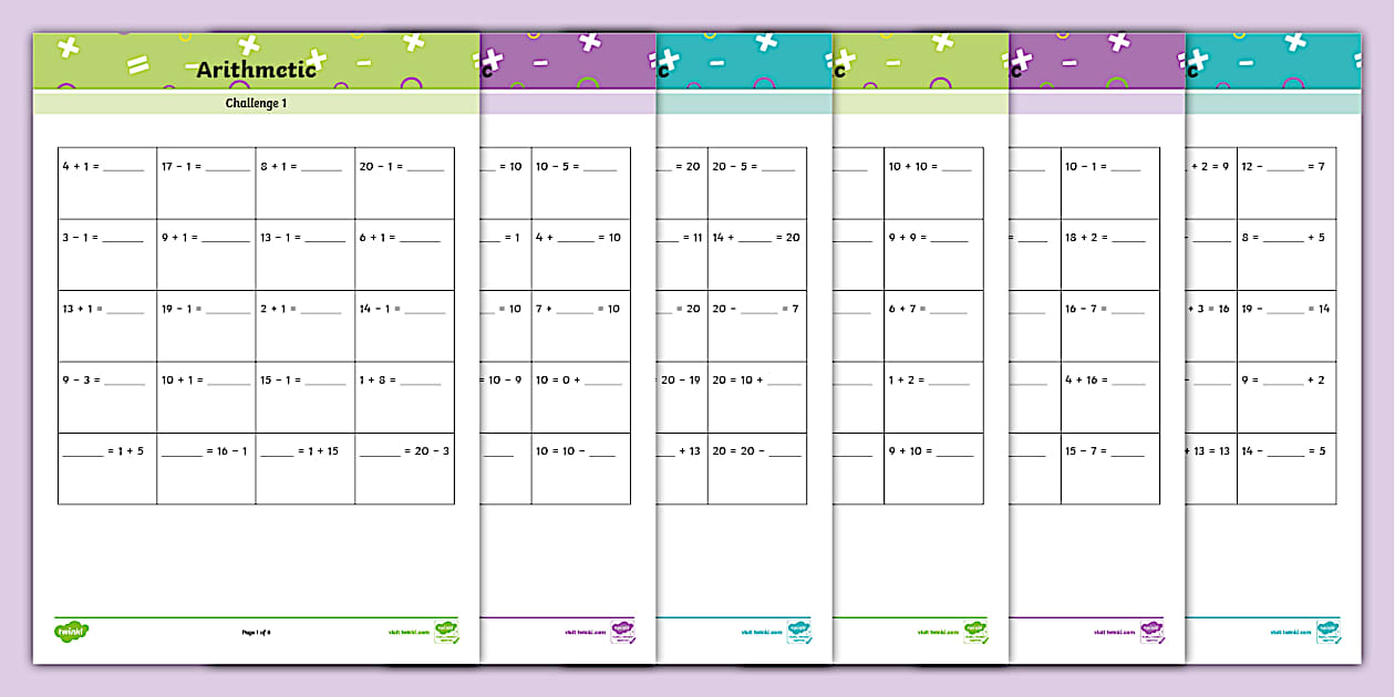👉 Year 1 Arithmetic Challenge Pack 2 (teacher made)