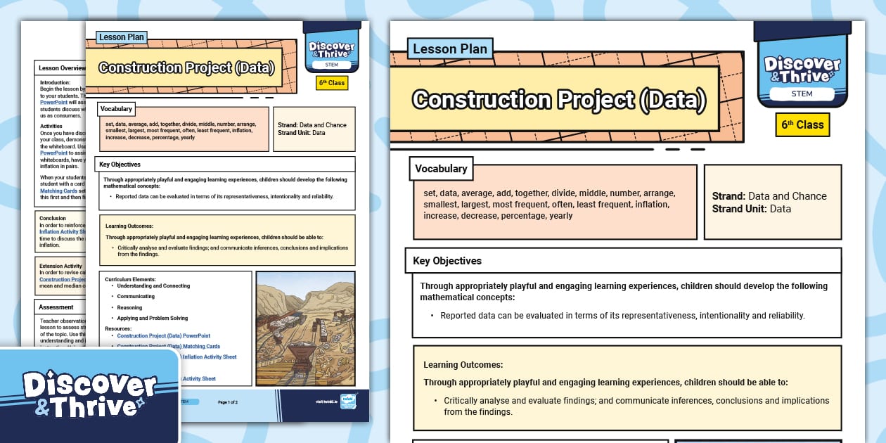 Construction Project - Data Lesson Plan