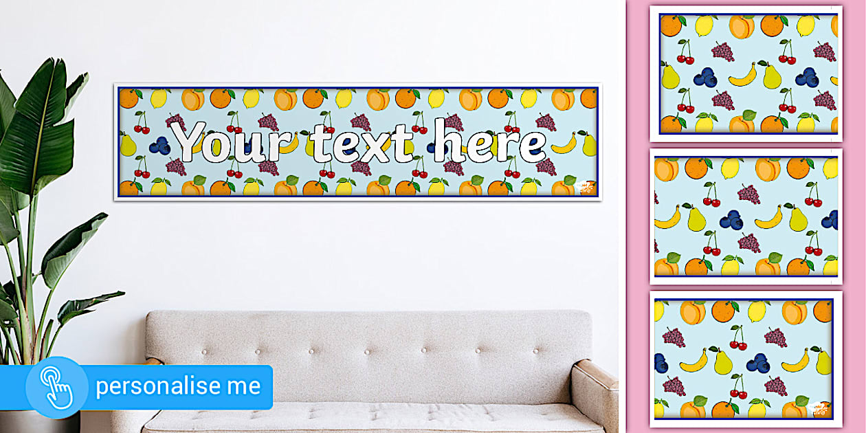 Fruit-Themed Editable Banner | Twinkl Party (teacher made)