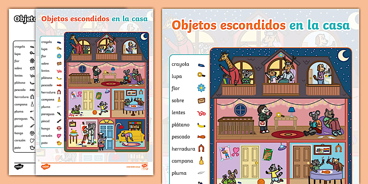 Atención y concentración: encuentra los objetos de la casa