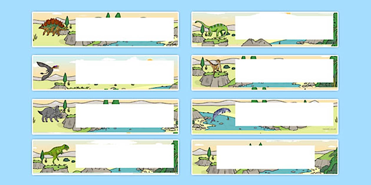 Realistic Dinosaur Themed Editable Gratnells Tray Labels - labels