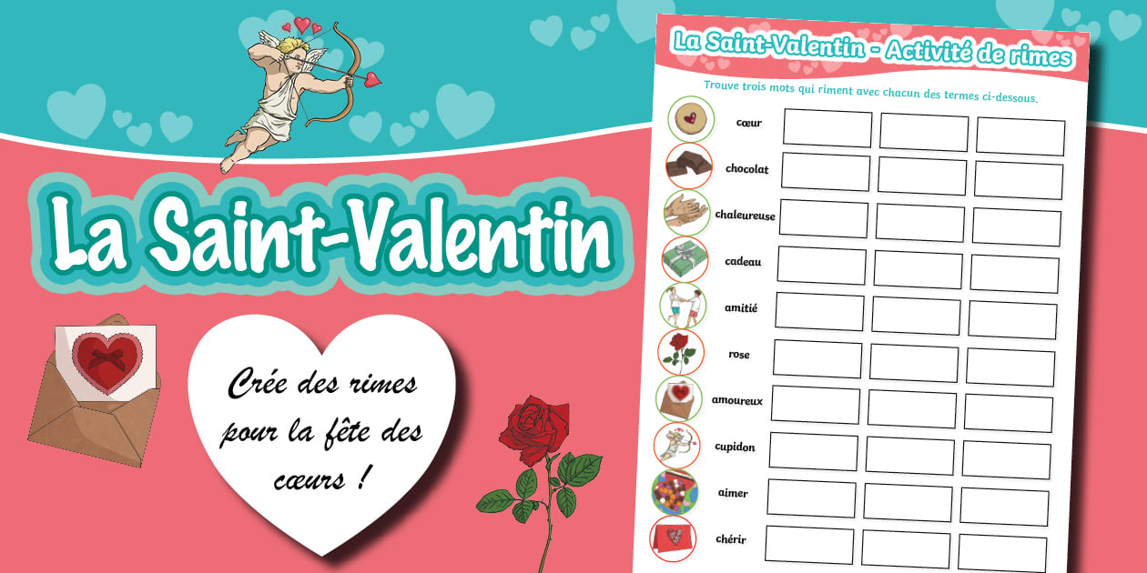 * NEW * Activité de rimes : La Saint-Valentin