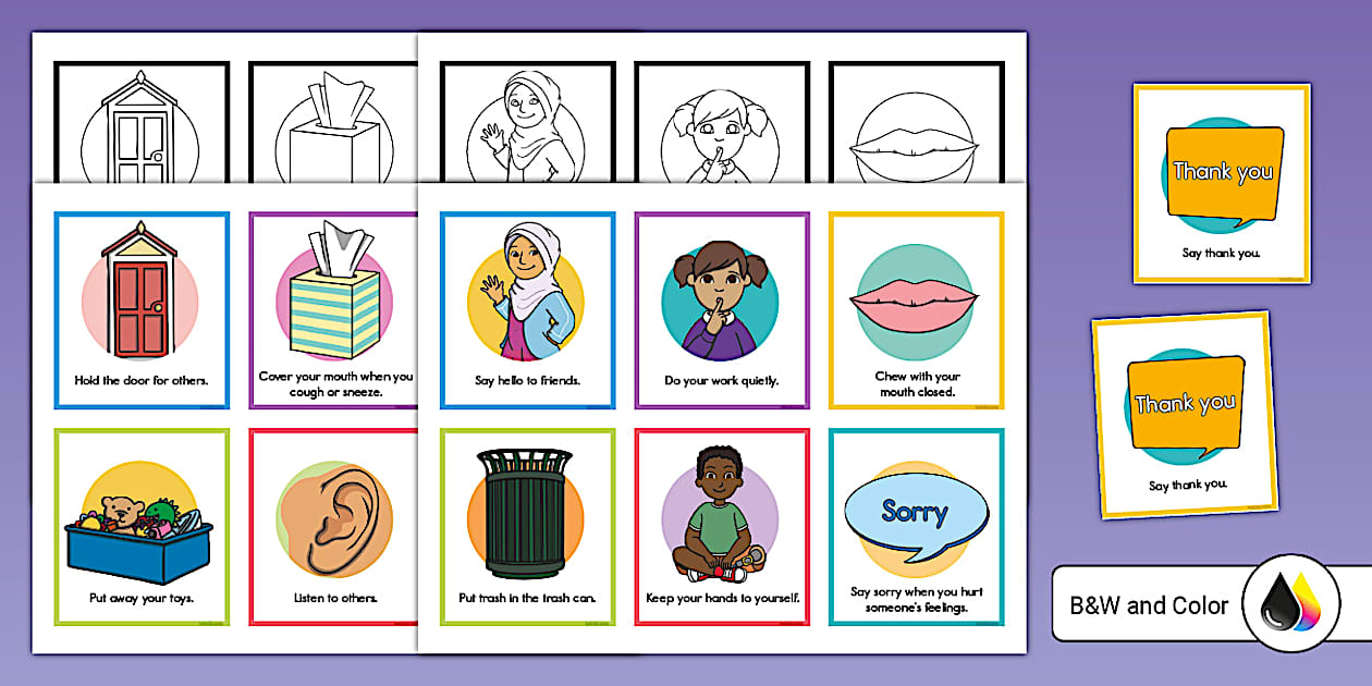 Grace and Courtesy Manners Matching Game (Teacher-Made)