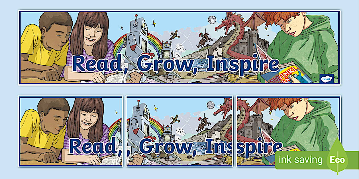 Read Grow Inspire Display Banner - Display Resources