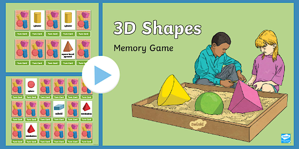 3D Shape Matching Cards Activity PowerPoint (teacher made)