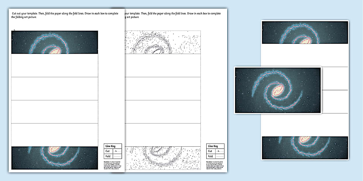 Space Folding Art Template (teacher made) - Twinkl