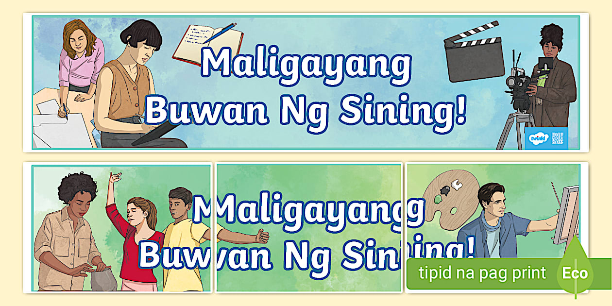 Maligayang Buwan Ng Sining Banner | Philippines | Twinkl