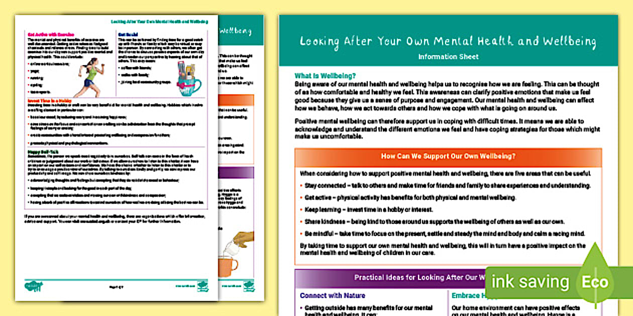Support Your Own Mental Health and Wellbeing: Adult Guidance
