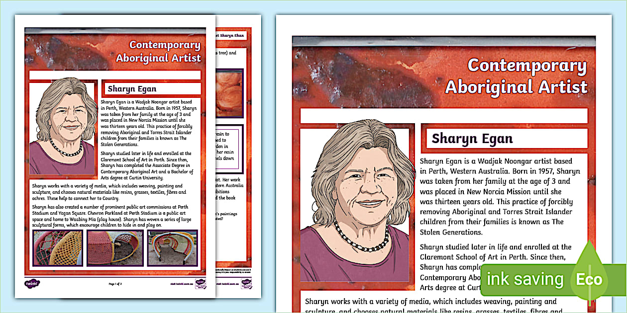 Contemporary Aboriginal Artist Sharyn Egan (teacher made)