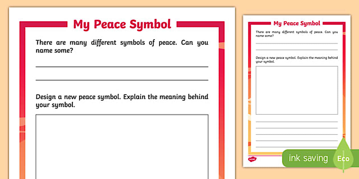My Peace Symbol Worksheet / Worksheet-Irish, worksheet