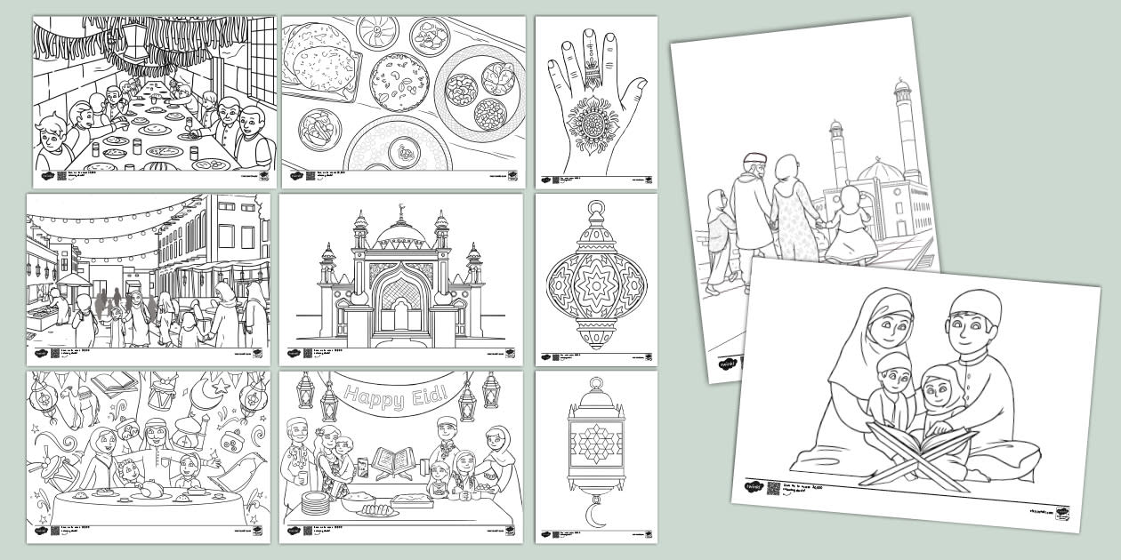 Ramadan and Eid Colouring Sheets