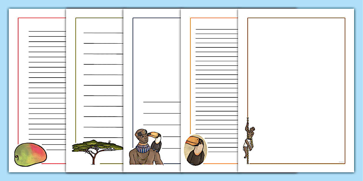 Kingdom of Benin: Bini Creation Story Page Borders - Twinkl