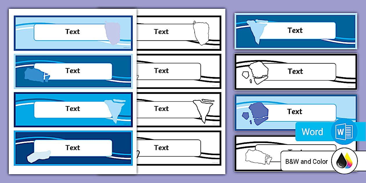 Editable Blue Monochrome Terrazzo Theme Labels