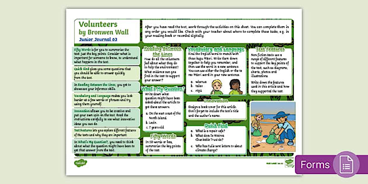 Junior Journal 63 August 2022: Volunteers Article Follow-Up