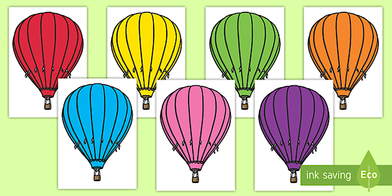 👉 Hot Air Balloon Templates - Primary Resources - Twinkl