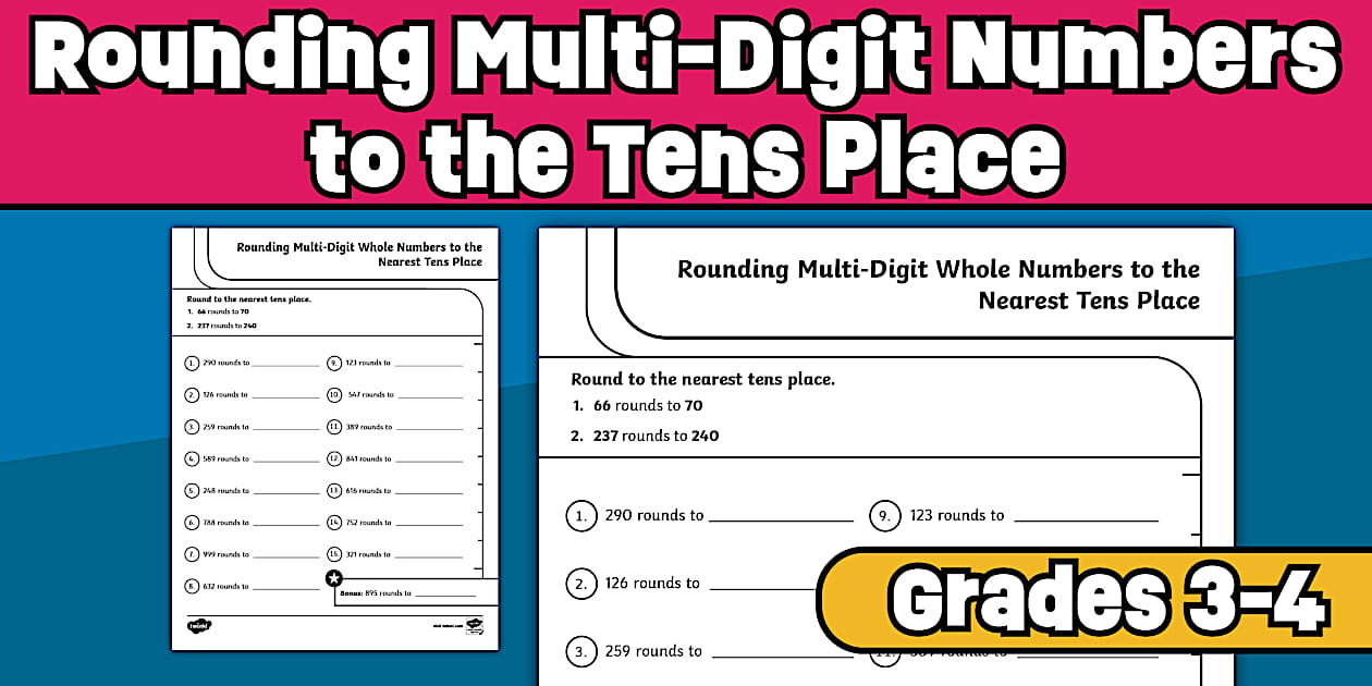Rounding Worksheet | Worksheet | Math Resources 3-4 | Twinkl