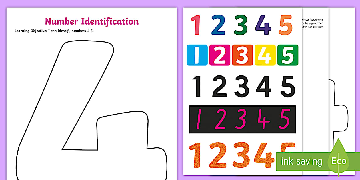 I Can Identify the Number 4 Worksheet | Twinkl - Twinkl