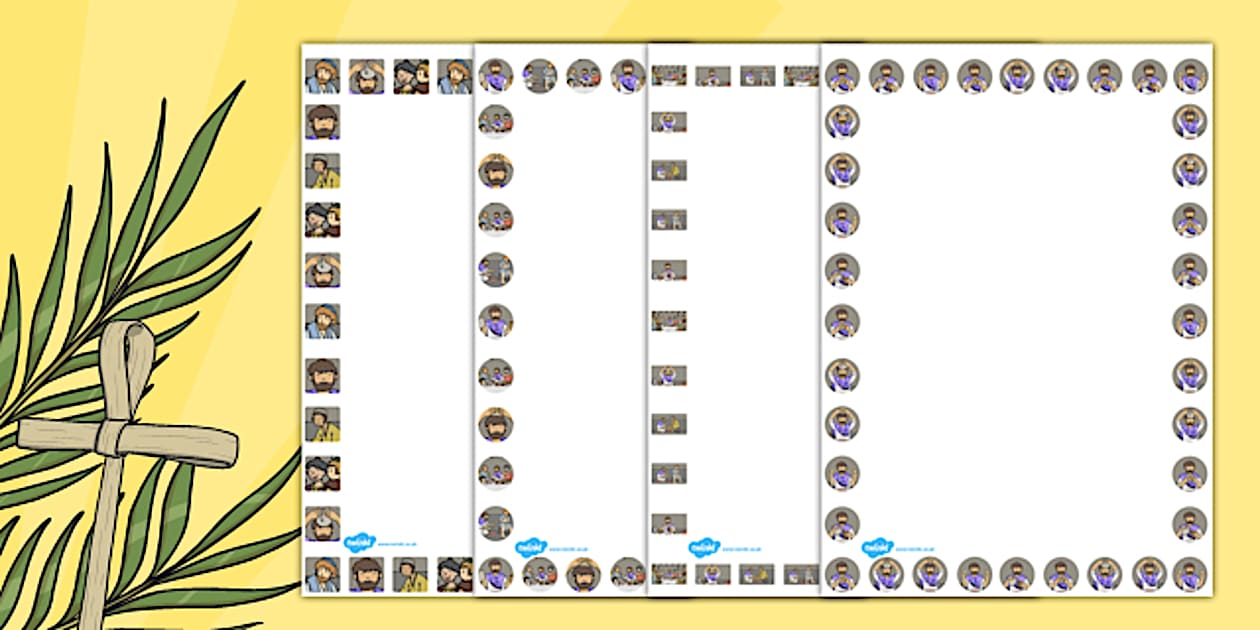 Editable The Last Supper Page Borders (teacher made)
