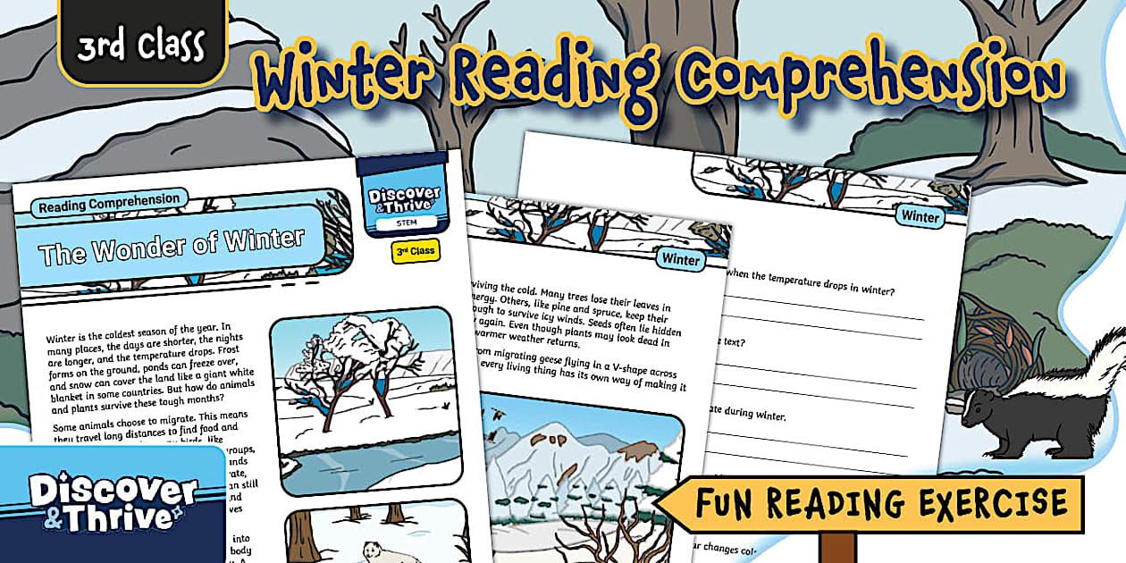 STEM (Living Things) Winter Reading Comprehension 3rd Class