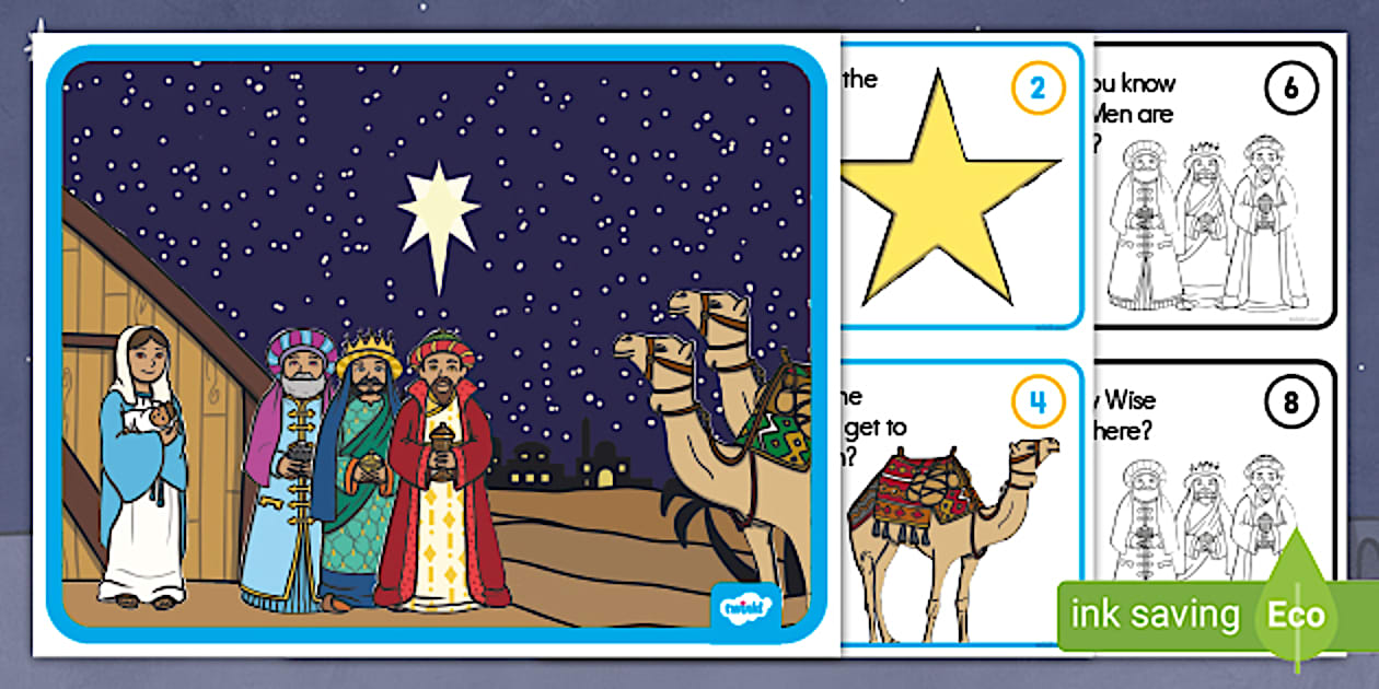 Epiphany Scene and Question Cards (teacher made) - Twinkl