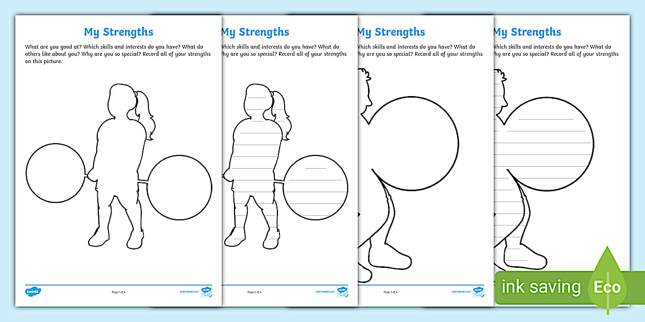 My Strengths Writing Template (teacher made) - Twinkl