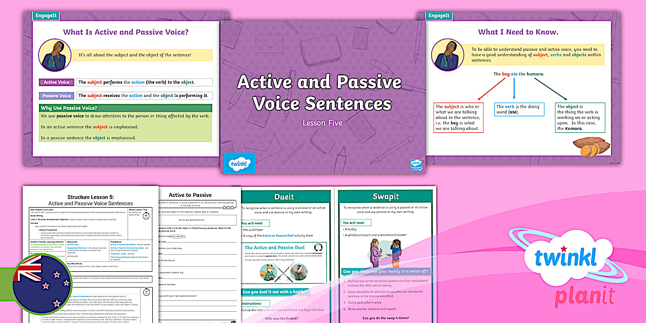 Phase 2 Writing: Sentences: Active and Passive Voice Sentences