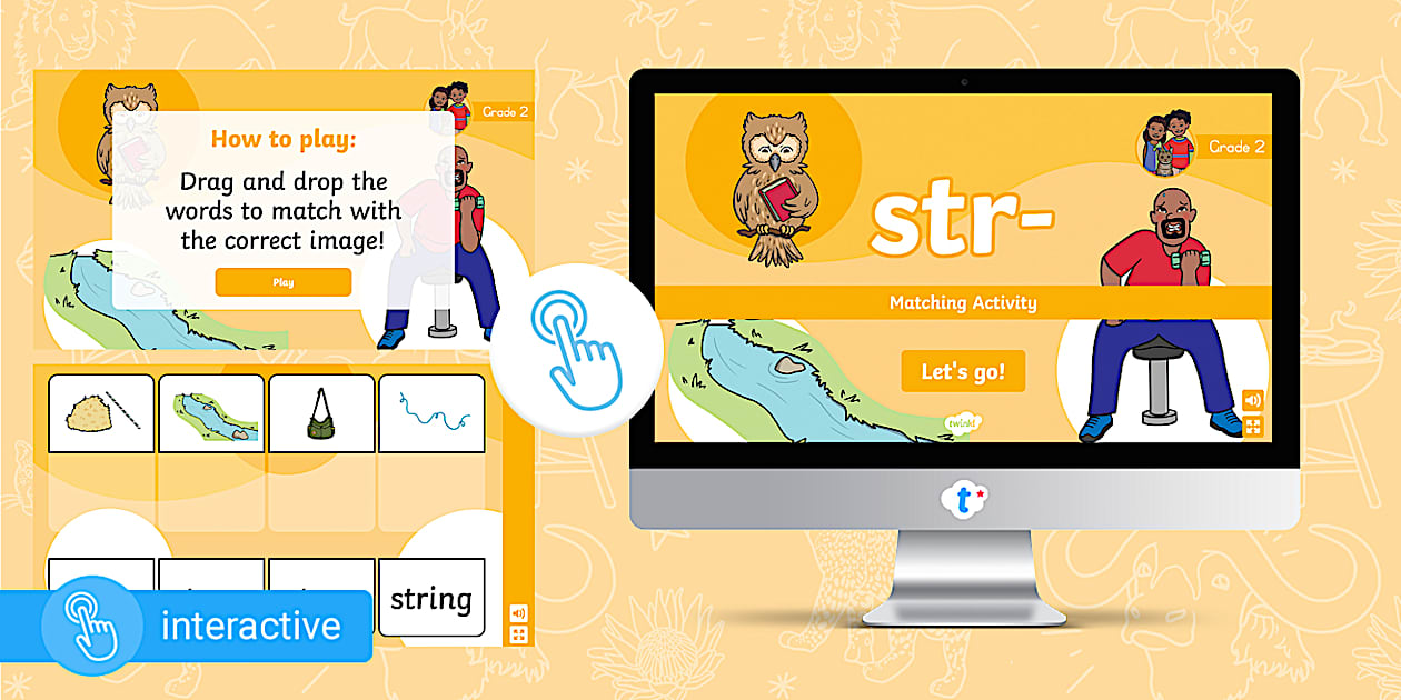 Grade 2 Phonics: str- Interactive Go! Game (teacher made)