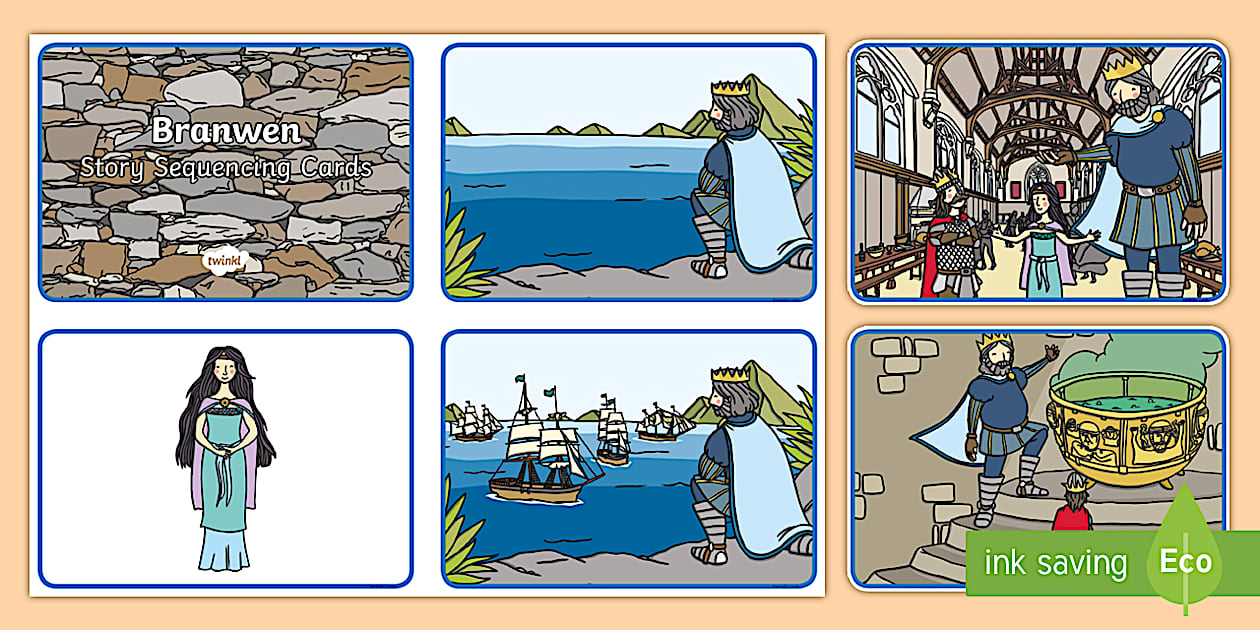 Beautiful Story of Branwen Sequencing Cards (Teacher-made)