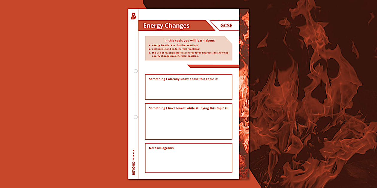 GCSE Energy Changes Topic Title Page - Twinkl