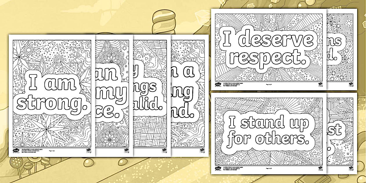 Anti-Bullying Mindfulness KS2 Colouring Pages | Positivity
