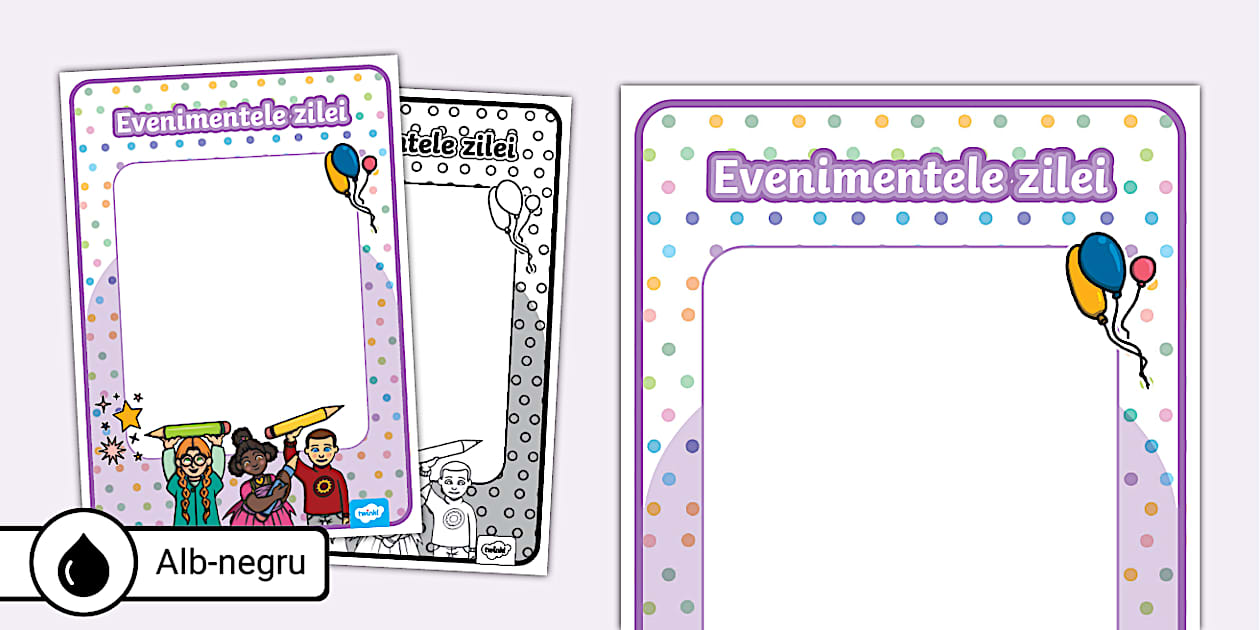 Evenimentele zilei – Planșă (Teacher-Made) - Twinkl