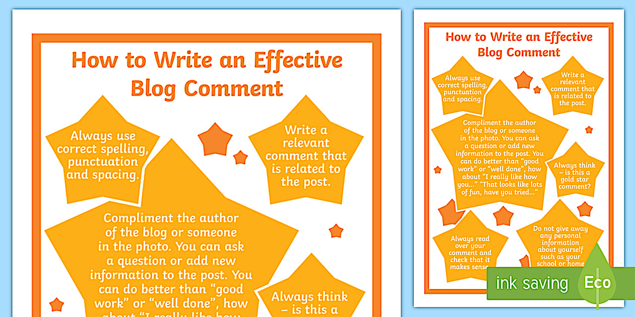 How to Write an Effective Blog Comment Display Poster