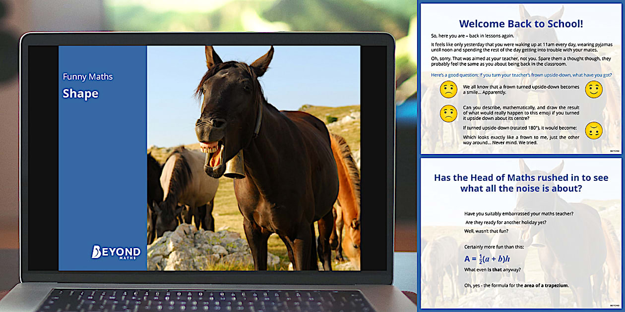 KS3 Maths | Funny Maths Shape PowerPoint | Beyond - Twinkl